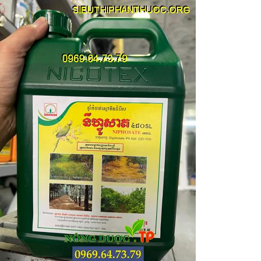 NICOTEX NIPHOSATE 480SL THÁI- Hạ Phèn, Cải Tạo Đất, Dưỡng Rễ, Trái lớn ...