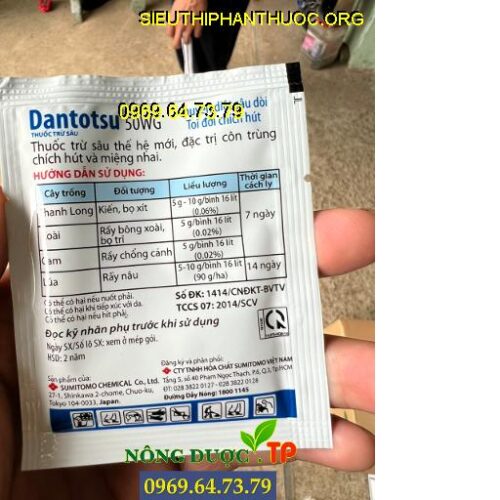 SUMITOMO CHEMICAL THUỐC TRỪ SÂU DANTOTSU 50WG - Đặc Trị Sâu Dòi, Các Loại Côn Trùng Chích Hút ...